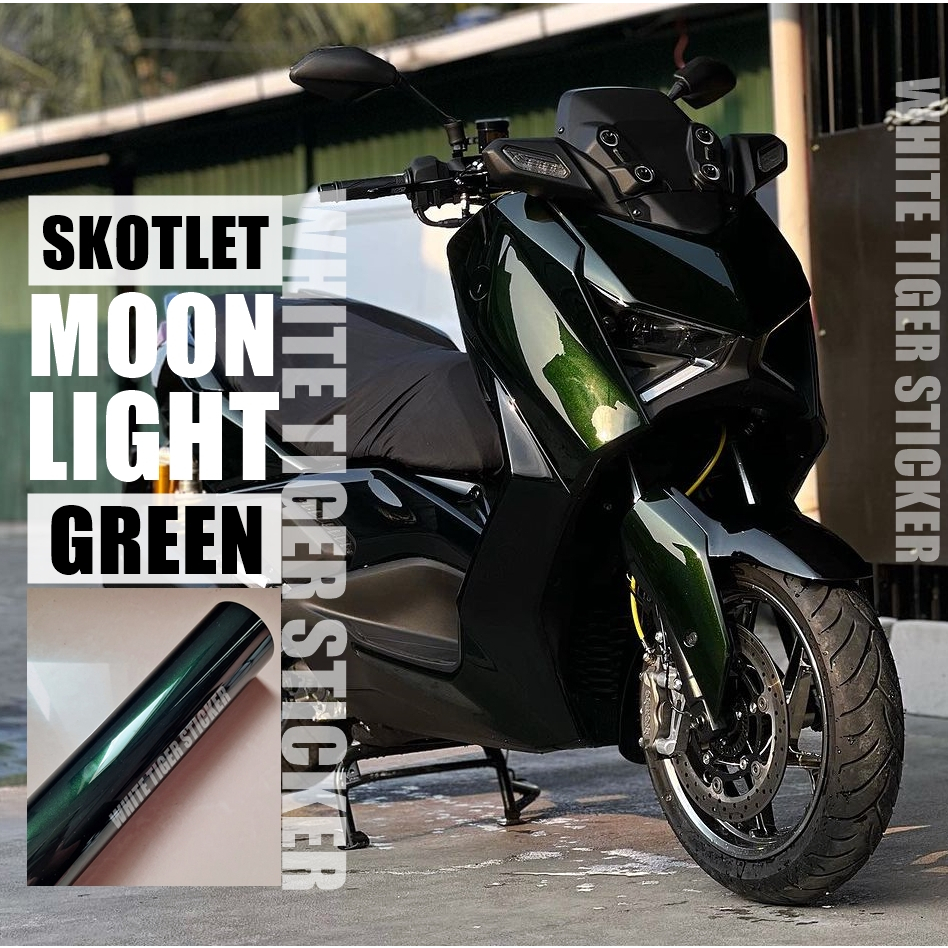 Jual SKOTLET STIKER MOTOR HITAM LEMBAYUNG HIJAU MOONLIGHT GREEN PREMIUM ...