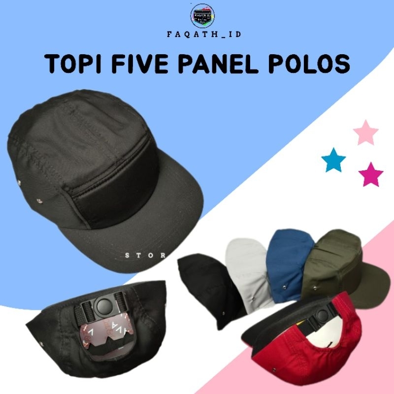 Jual Topi Five Panel Topi Lima Panel Topi Snapback 5 Panel Polos ...