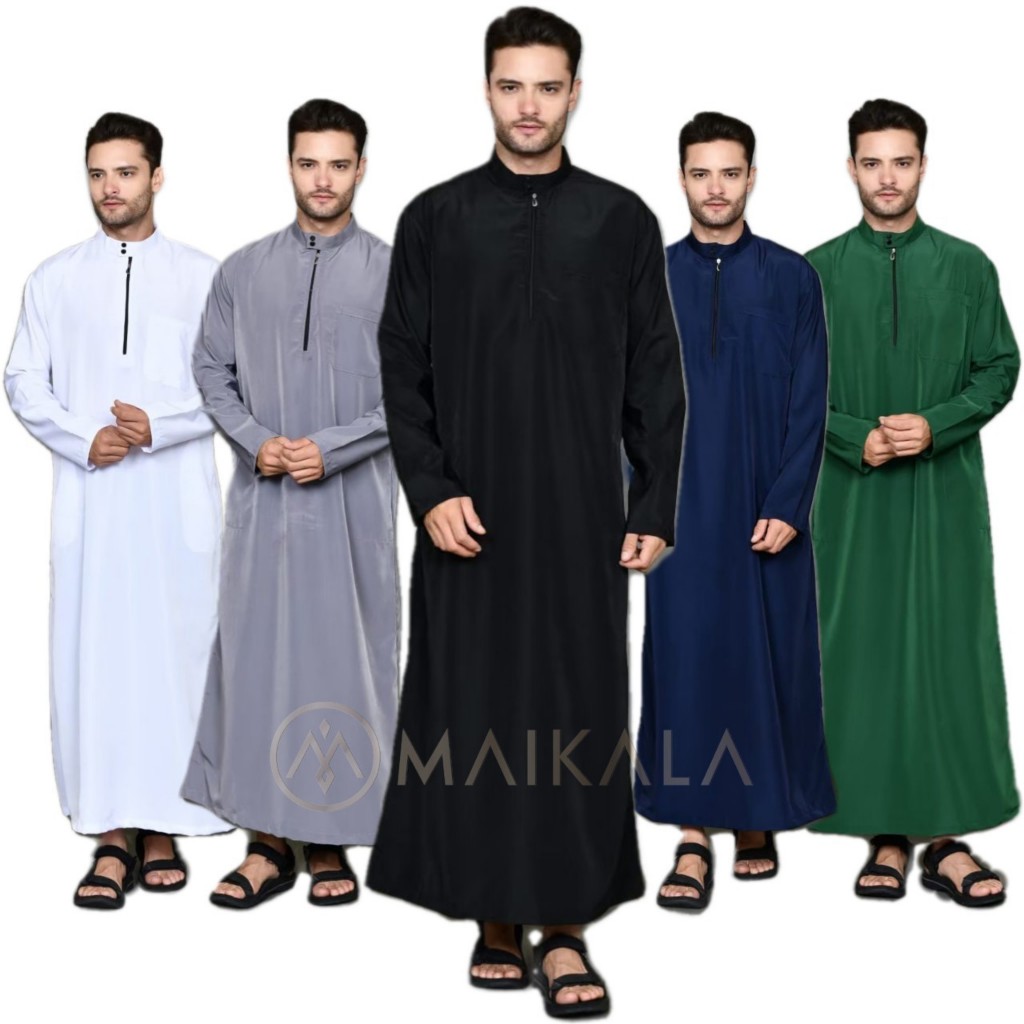 Jual Jubah Gamis Pria Model Simple Polos Original Maikala Premium Al ...