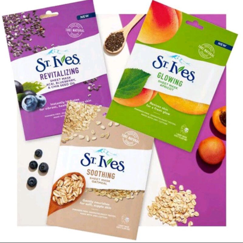 Jual St Ives Sheet Mask isi 10 pcs | Shopee Indonesia