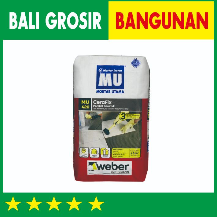 Jual 25 KG MU 420 CERAFIX PEREKAT PASANG KERAMIK SEMEN INSTANT | Shopee ...