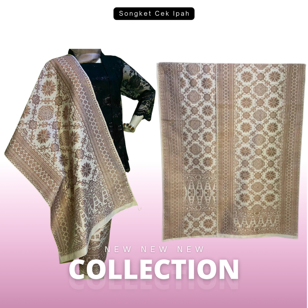 Jual Songket Cek Ipah - Songket Palembang Motif Lepus Tembaga Gebeng Tenun Asli Berbagai Macam ...