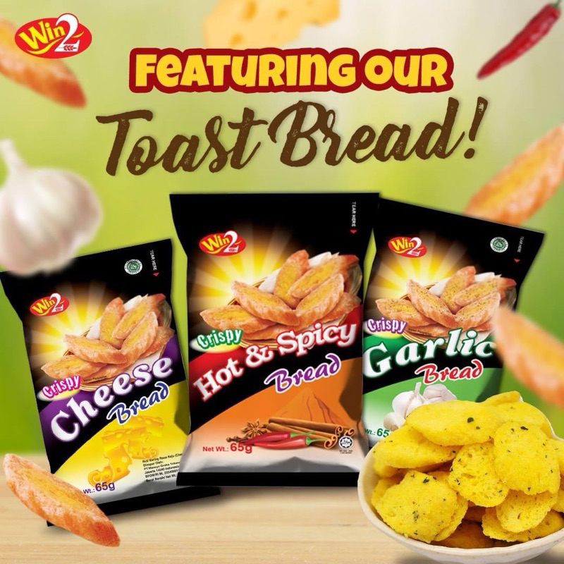 Jual Win2 Bread Win2 Crispy Bread 65g Snack Crispy Bread Aneka Rasa ...