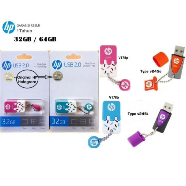Jual Flashdisk HP 16GB 32GB 64GB Material Karet/Rubber Ori garansi ...