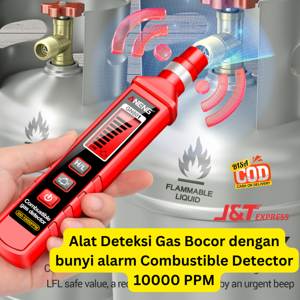 Jual Alat Deteksi Gas Bocor Water Heater bunyi alarm Combustible ...