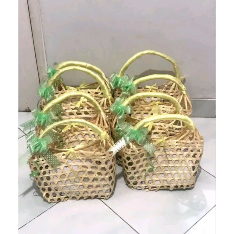 Jual Tas parcel anyaman bambu, tas hampers serbaguna, tas buah, keranjang rotan hampers | Shopee ...