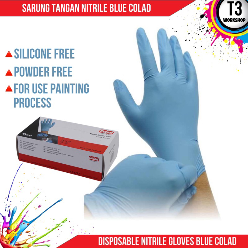 Jual sarung tangan nitrile disposable glove Colad non powder for ...