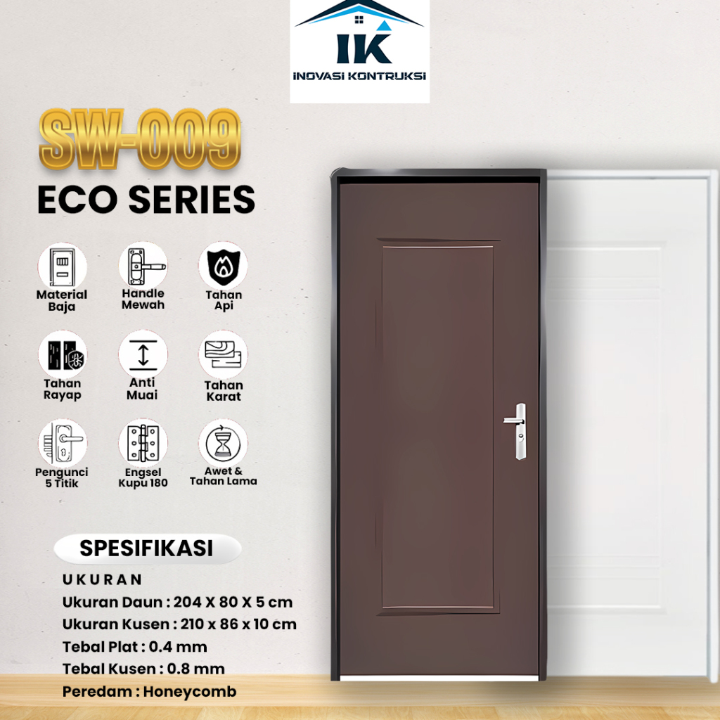 Jual INOVASI KONTRUKSI - (STR SERIES) Pintu Plat Baja Single Utama ...