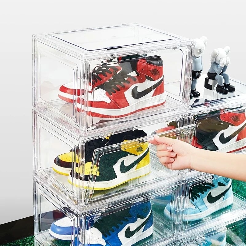 Jual Clear Shoe Storage Box Kotak Sepatu Sneakers Transparan Tempat ...