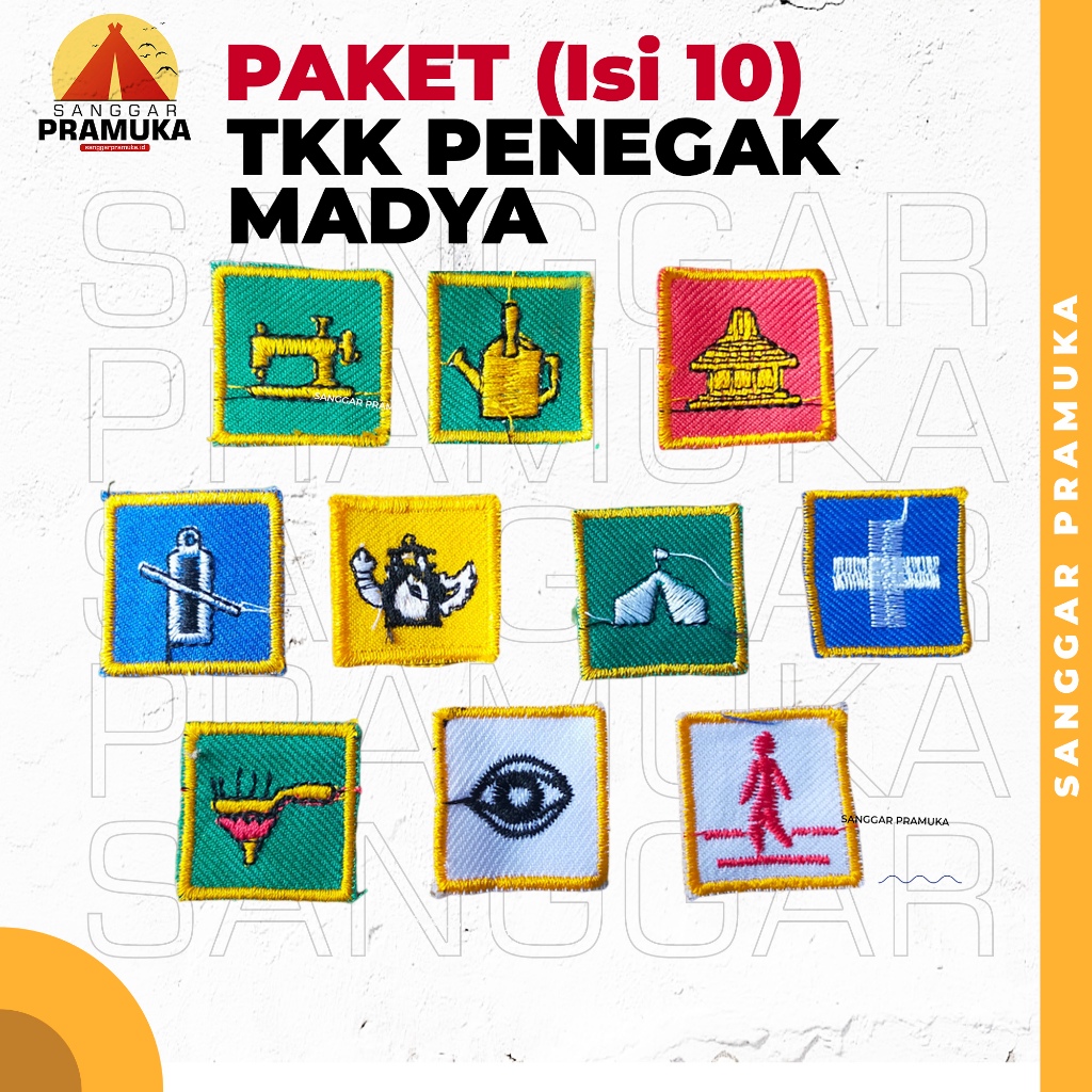 Jual [PAKET 10] TKK PENEGAK MADYA Bordir 10 TKK wajib pramuka Penegak Madya bordir | Shopee ...