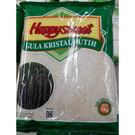 Jual Gula Happy Sweet Gula KristaL Putih 1 Kg | Shopee Indonesia