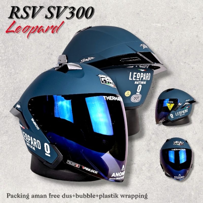 Jual RSV SV300 LEOPARD PAKET GANTENG VIRDIAN HUI | HELM HALF FACE ...