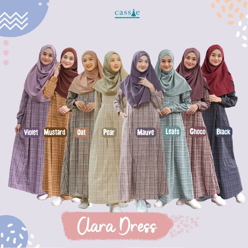 Jual Cassie Labels - Clara Dress | Dress Kotak Simple Clara Katun ...