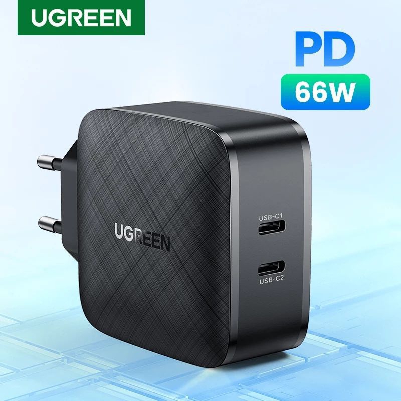 Jual UGREEN PD 66W Charger Dual Port Fast Charging USB-C 66 Watt ...