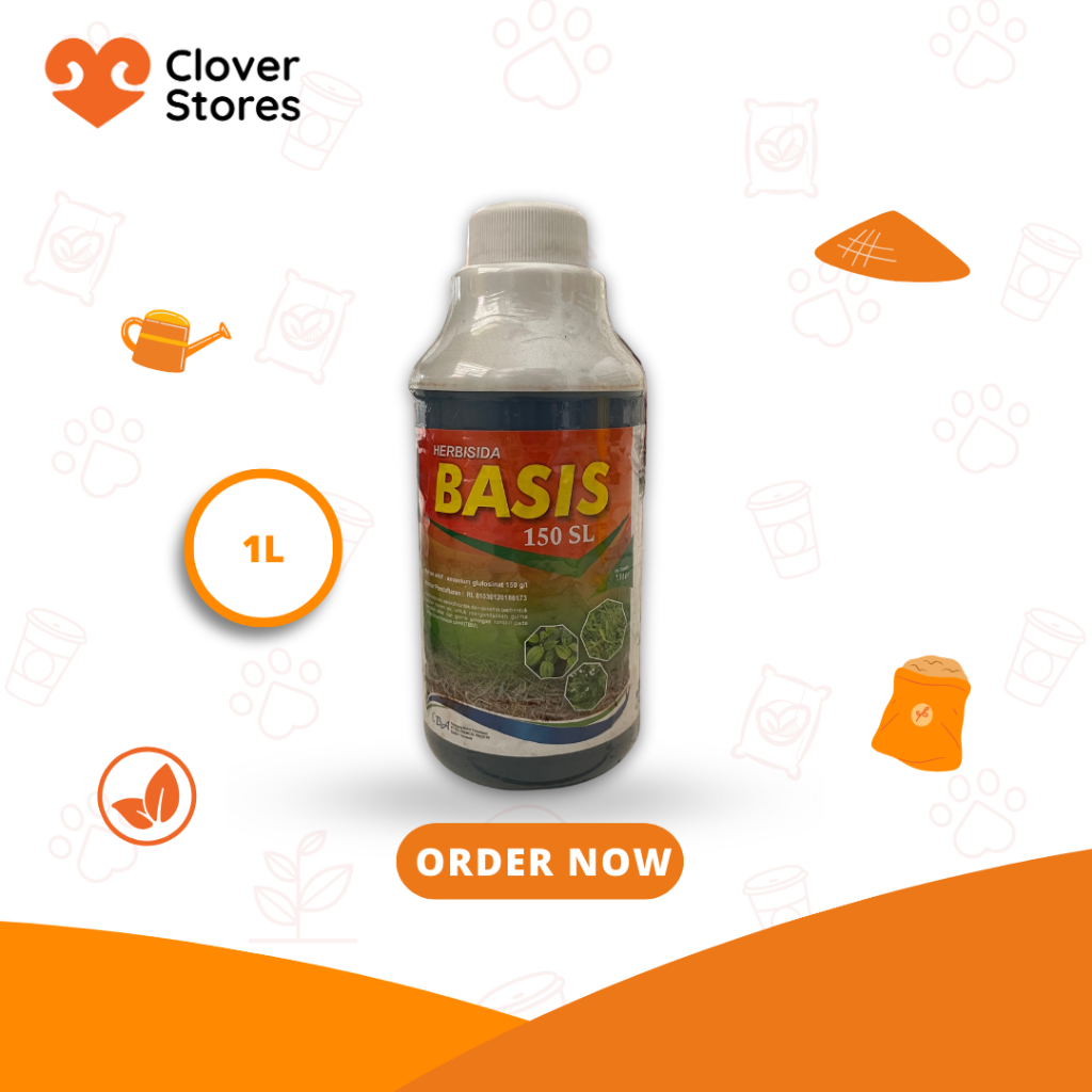 Jual HERBISIDA BASIS 150 SL 1 LITER SPESIALIS RUMPUT GRINTING AMONIUM ...