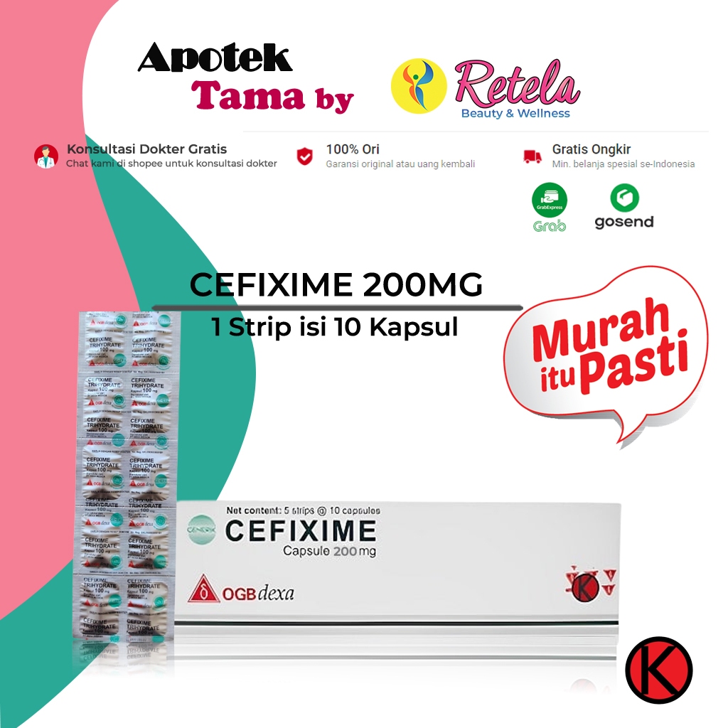 Jual Cefixime 200mg 1 Strip 10 Capsul/Antibiotik / Infeksi Bakteri ... Jual Cefixime 200mg 1 Strip 10 Capsul/Antibiotik / Infeksi Bakteri ...