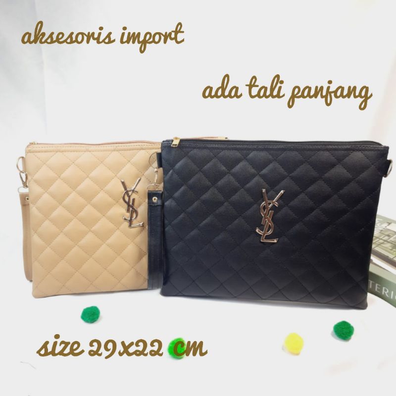 Jual WMS TAS CLUTCH POUCH ADA TALI PANJANG BISA JADI TAS BAHAN KULIT ...