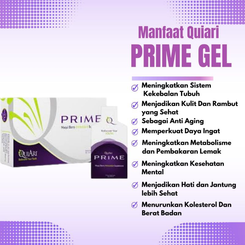 Jual 1 PACK 30/PCS QUIARI PRIME GEL | SUPLEMEN KESEHATAN| ANTIOXIDAN ...