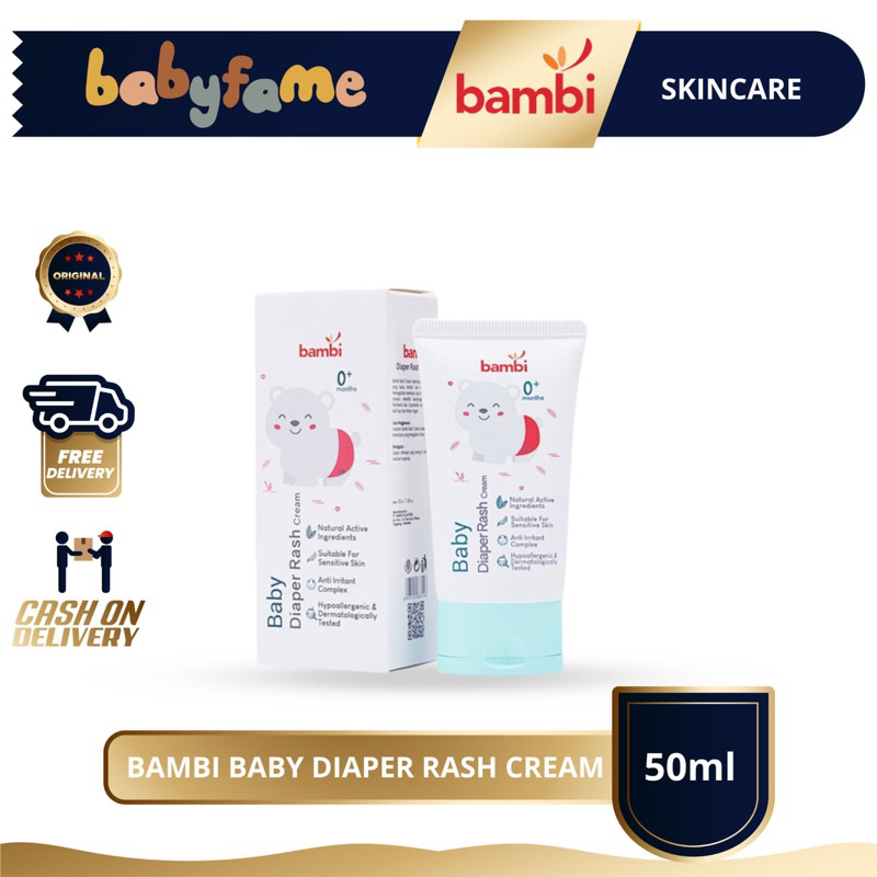 Jual BAMBI BABY DIAPER RASH CREAM | 50ML | KRIM BAYI | Shopee Indonesia