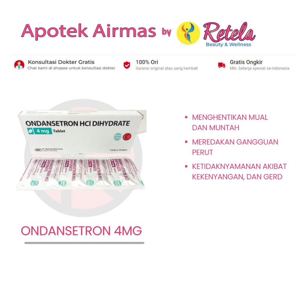 Jual Ondansetron 4 mg 10 Tab | Shopee Indonesia
