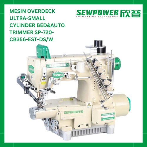 Jual MESIN OVERDECK ULTRA-SMALL CYLINDER BED & AUTO TRIMMER SEWPOWER SP ...