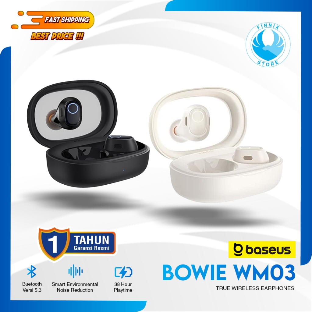 Jual Baseus WM03 TWS Bluetooth Mini Earphone Earbuds - Garansi Resmi | Shopee Indonesia