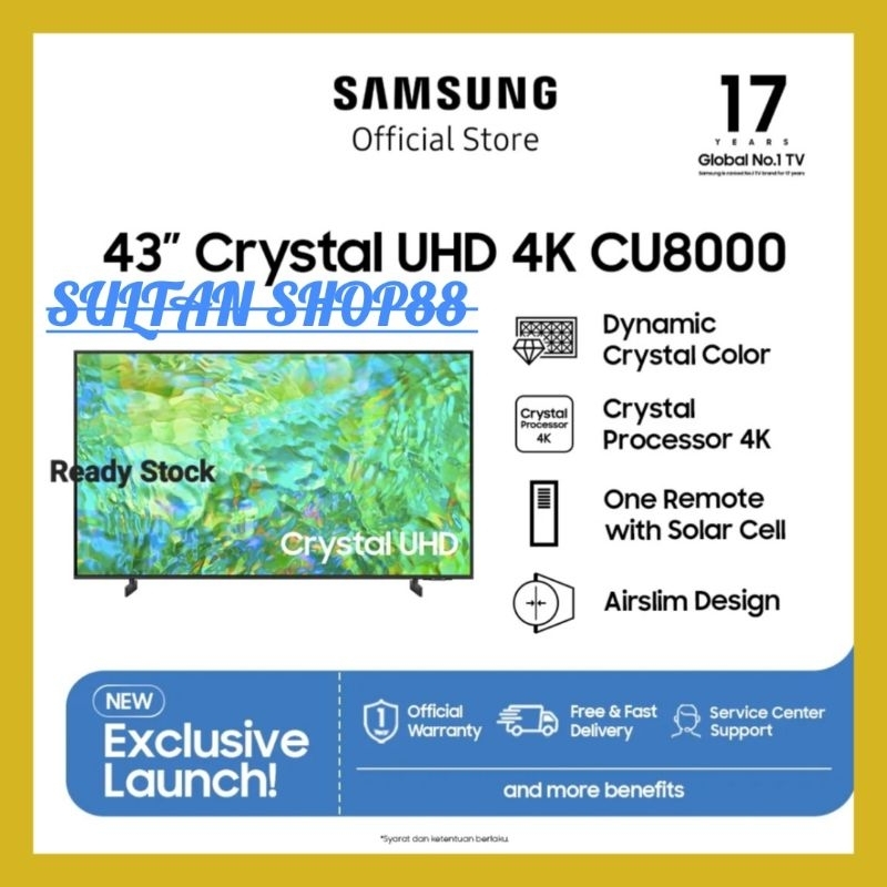 Jual SAMSUNG 43CU8000 CRYSTAL UHD 4K SMART TV l SAMSUNG CRYSTAL UHD 4K ...