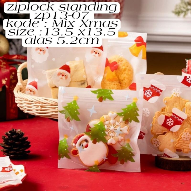Jual Plastik Cookies Natal // Plastik Cookies Zipper // Plastik Cookies ...