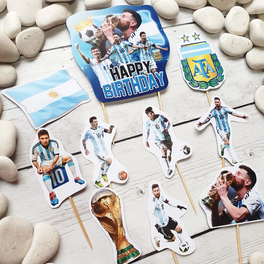 Jual hiasan kue ulang tahun cake topper satu set motif tema karakter ...