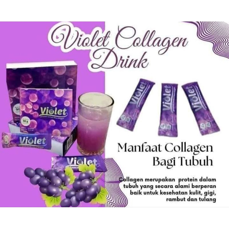 Jual VIOLET COLLAGEN BASU ( 6 sachet ) | Shopee Indonesia