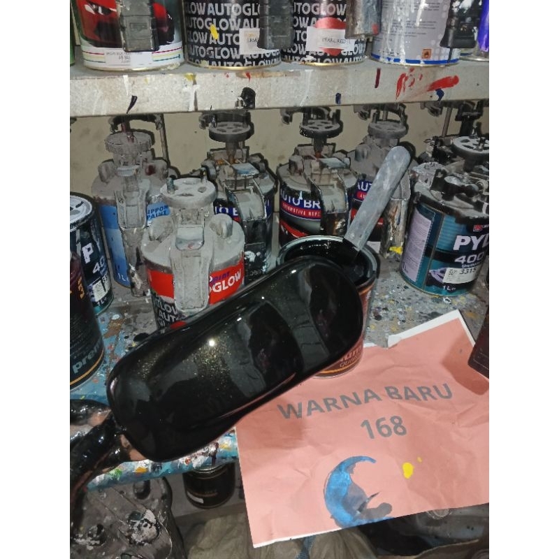 Jual cat pu BLACK MICA met/cat hitam metalik polyuretane untuk cat ...