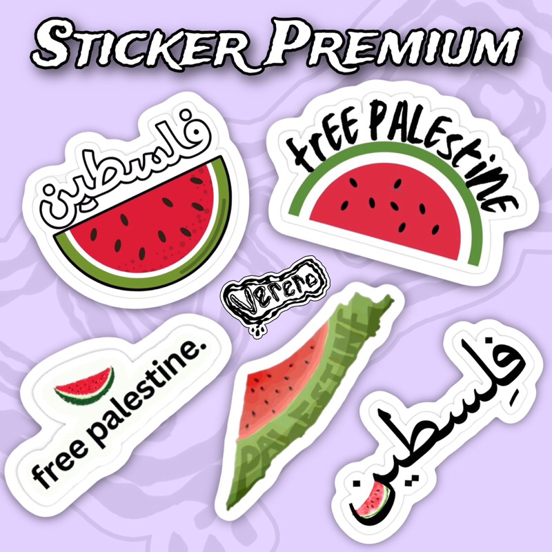Jual Sticker Palestina Semangka pack 5 pcs big waterproof premium ...
