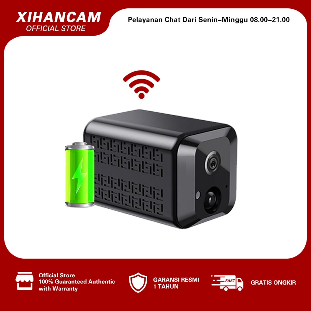 Jual XIHANCAM 5MP Smart CCTV Mini Wifi Kamera Tersembunyi Baterai Tanpa ...