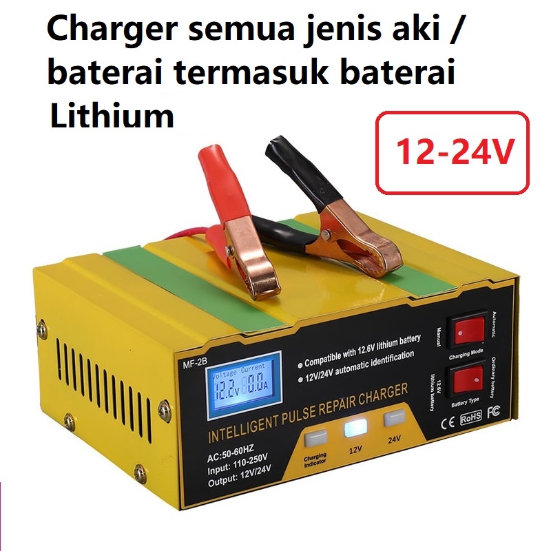Jual Charger Aki Accu Cas Baterai Mobil Motor Smart Fast Charger Accu ...