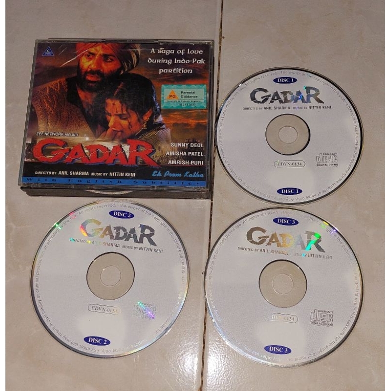 Jual vcd India original GADAR (3 Disc-versi Fatbox with English ...