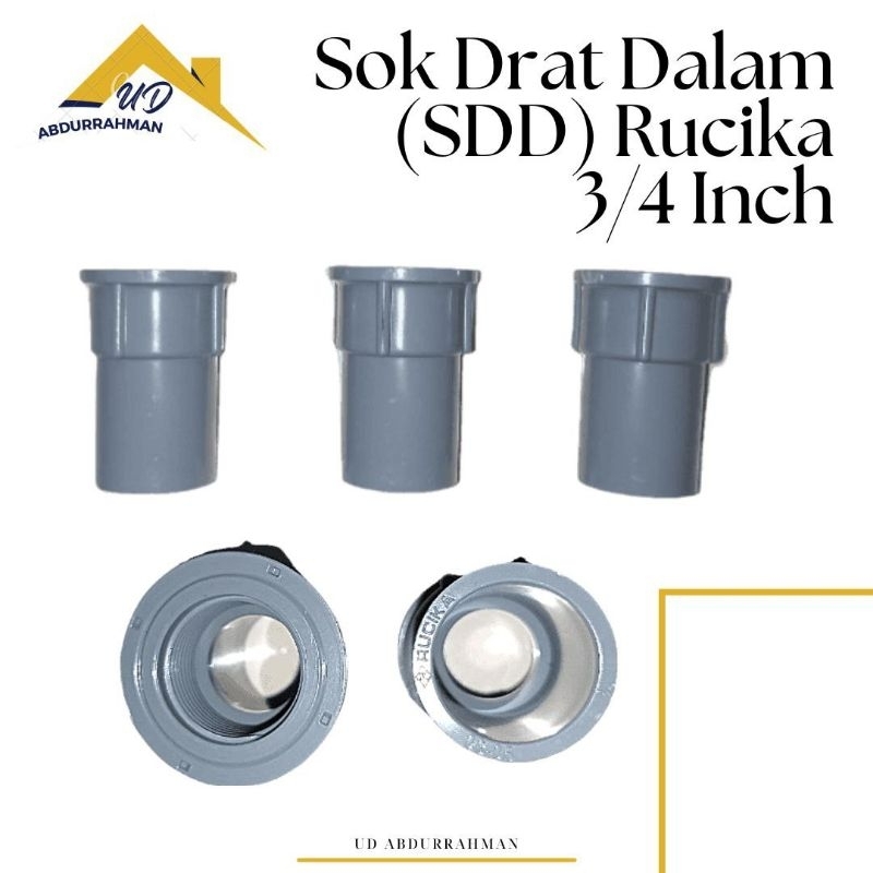 Jual Sambungan Socket Sok Drat Dalam Rucika SDD Pipa PVC Ukuran 3/4 ...
