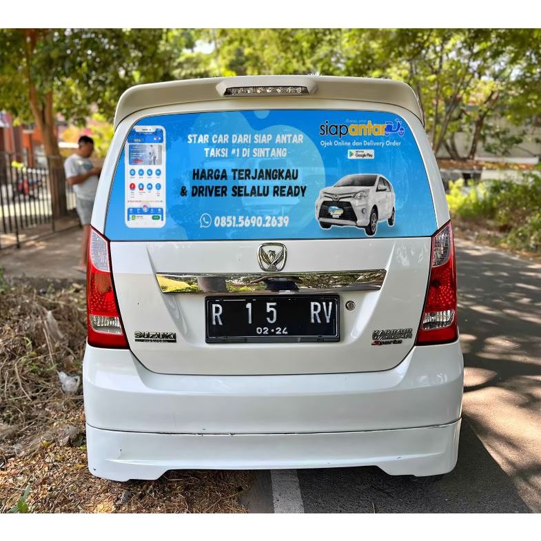Jual Stiker One Way / Oneway - Stiker tembus pandang Kaca Belakang ...