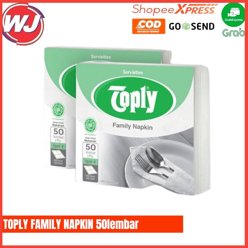 Jual TOPLY FAMILY NAPKIN 50 lembar | Shopee Indonesia