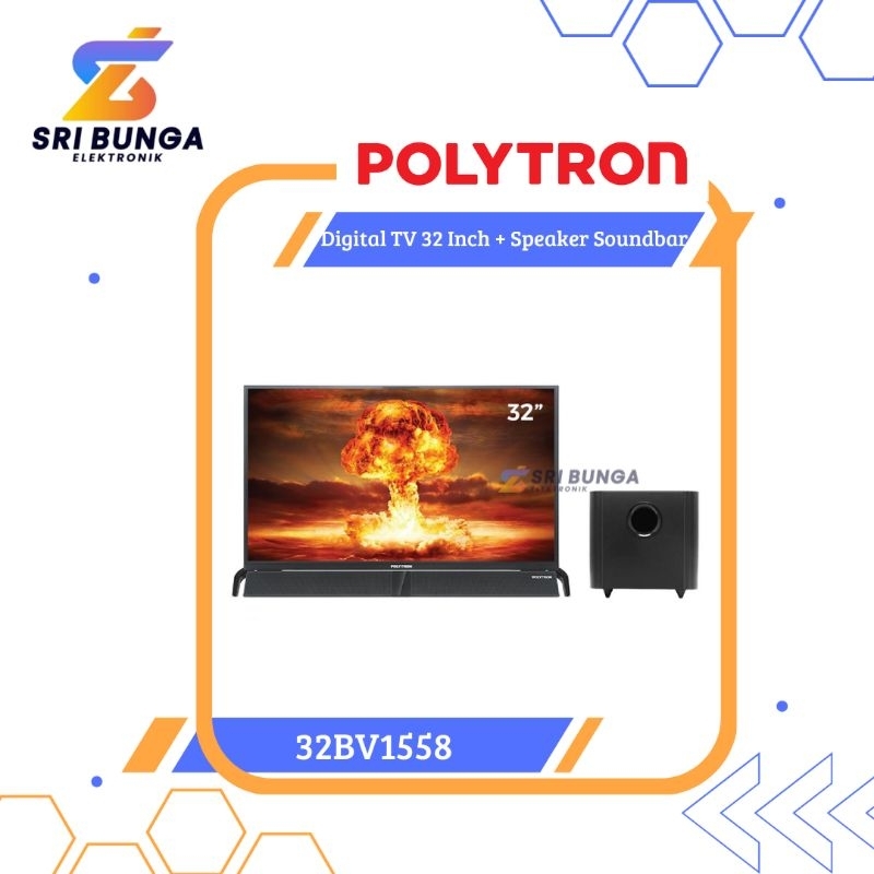 Jual LED POLYTRON 32BV1558 Cinemax Soundbar TV 32 Inch HD | Shopee Indonesia