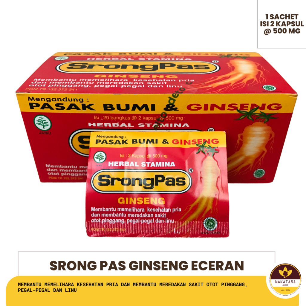 Jual SRONG PAS GINGSENG PENAMBAH STAMINA ECERAN ISI 2 TABLET | Shopee ...