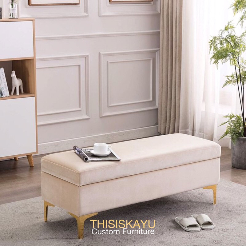 Jual BENCH PENYIMPANAN KAIN DAN BUSA PREMIUM EMPUK | BANGKU PENYIMPAAN ...