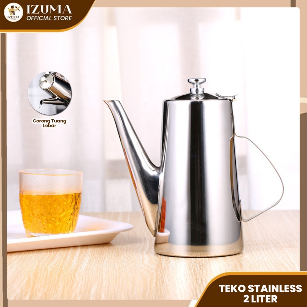 Jual IZUMA TEKO STAINLESS STEEL / TEKO UNTUK AIR TEH DAN KOPI / TEKO UK ...