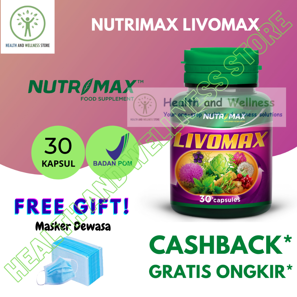 Jual NUTRIMAX LIVOMAX 30 TABLET KESEHATAN HATI LIVER GINJAL KIDNEY ...