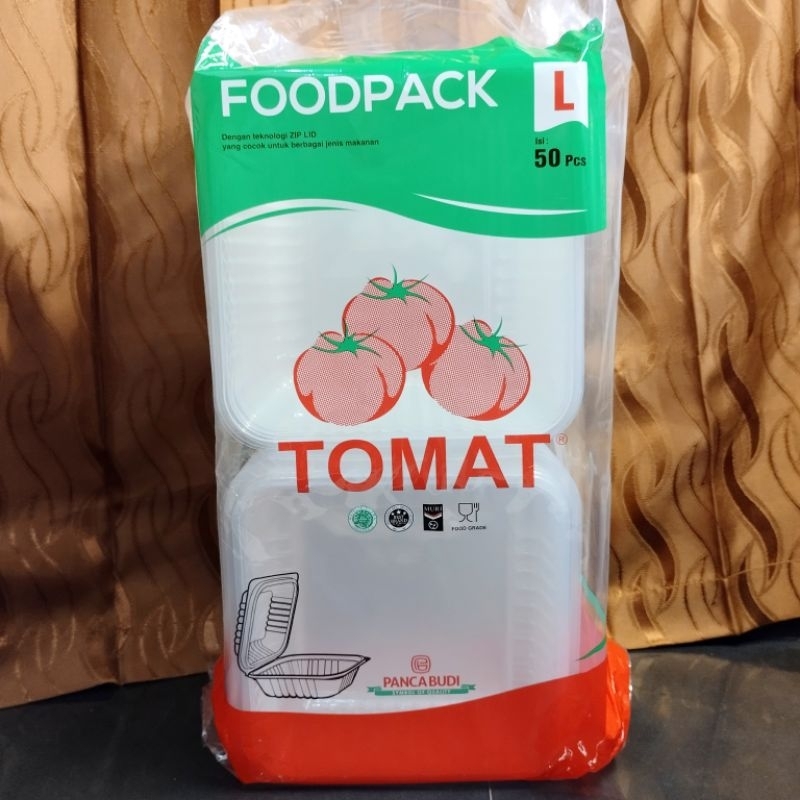 Jual Foodpack TOMAT L /Mika tomat/Plastik mika/Wadah makanan mika/Food ...