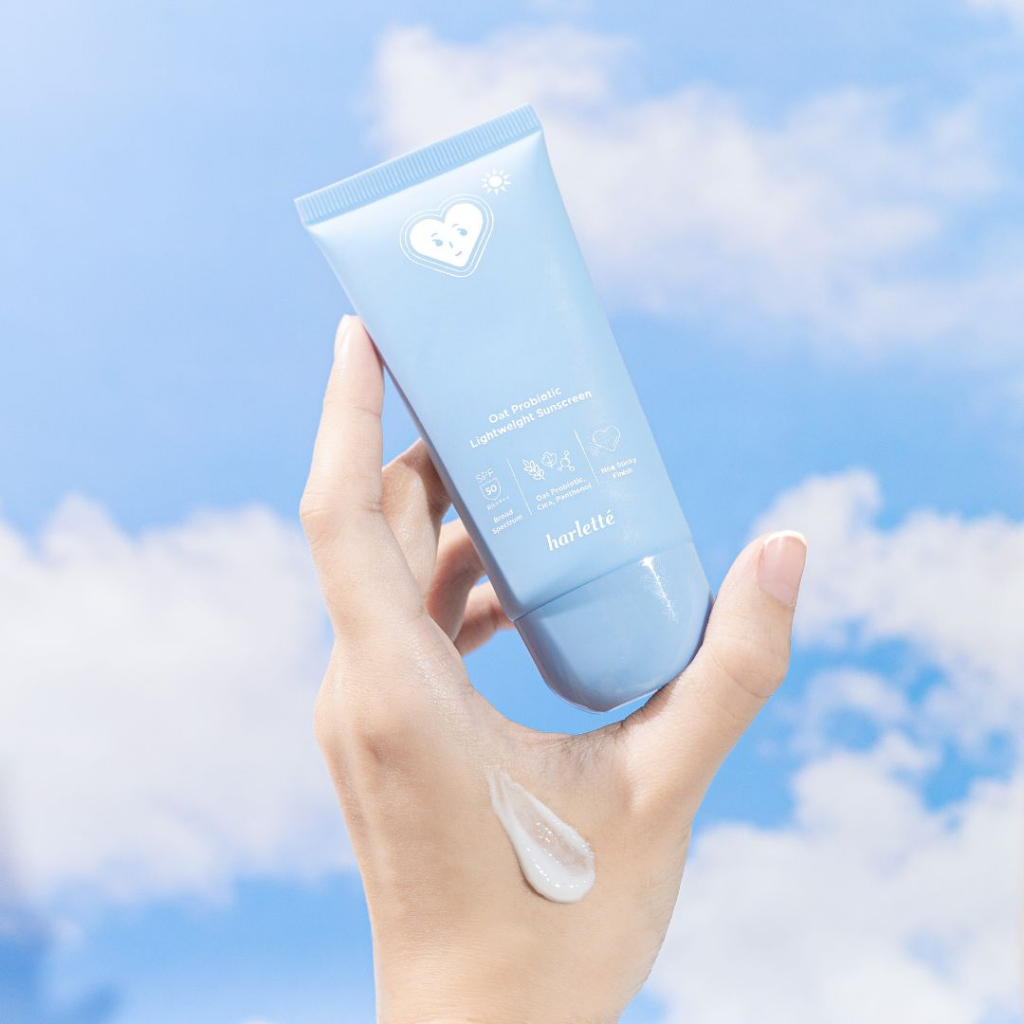 Jual Harlette Oat Probiotic Lightweight Sunscreen SPF 50 PA ...