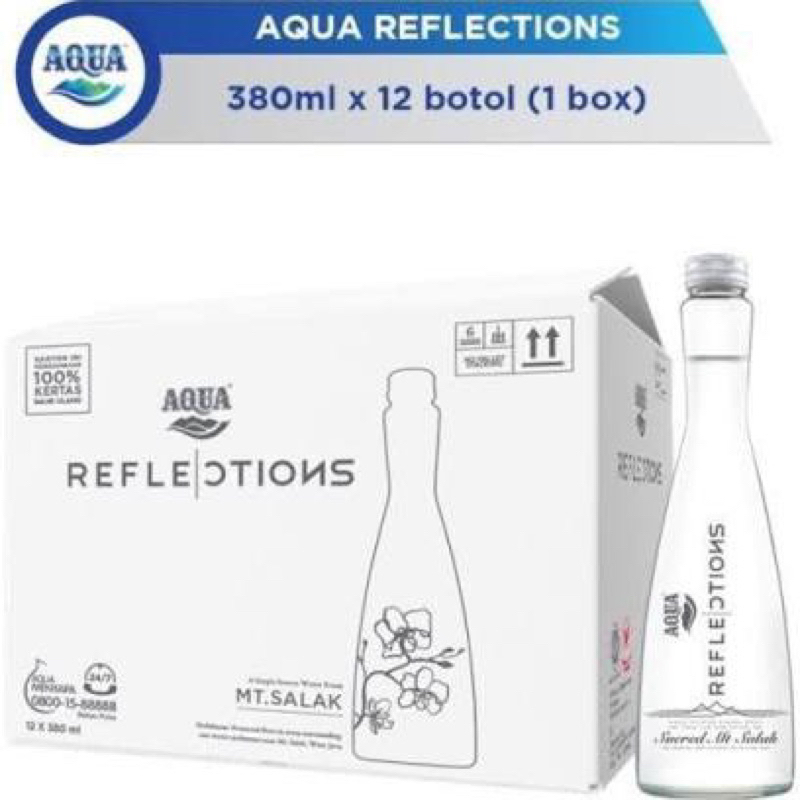 Jual Aqua Reflections 380ml Still 1 dus / Karton isi 12 Botol | Shopee Indonesia