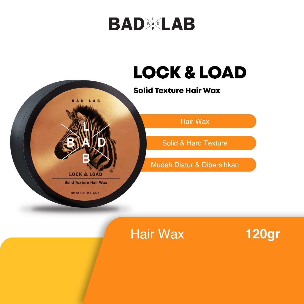 Jual BAD LAB Pomade Lock & Load Solid Texture Hair Wax 120gr - Minyak ...