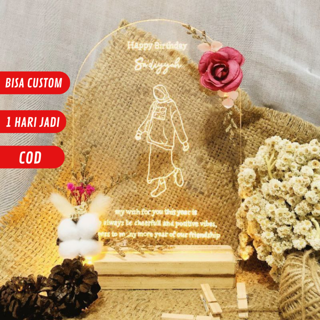 Jual HAMPERS HADIAH WISUDA AKRILIK CUSTOM KADO GIFT ULANG TAHUN ...