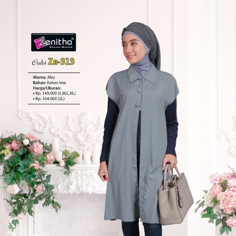 Jual Zenitha Gamis Outer Zn 313 Busana Muslimah Dewasa S, M, L , XL ...