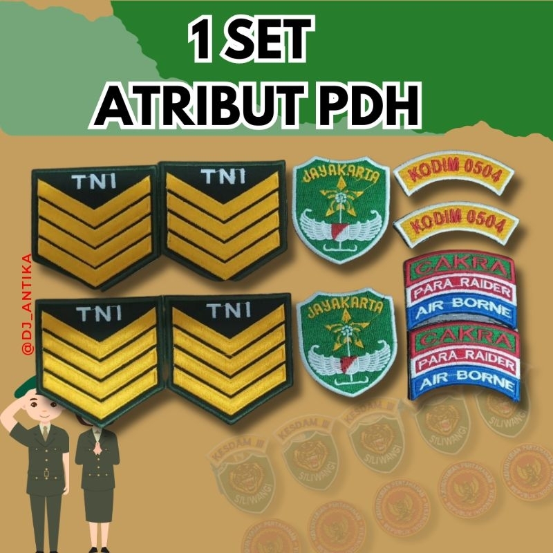 Jual 1 set atribut PDH TNI/PNS LENGKAP | Shopee Indonesia